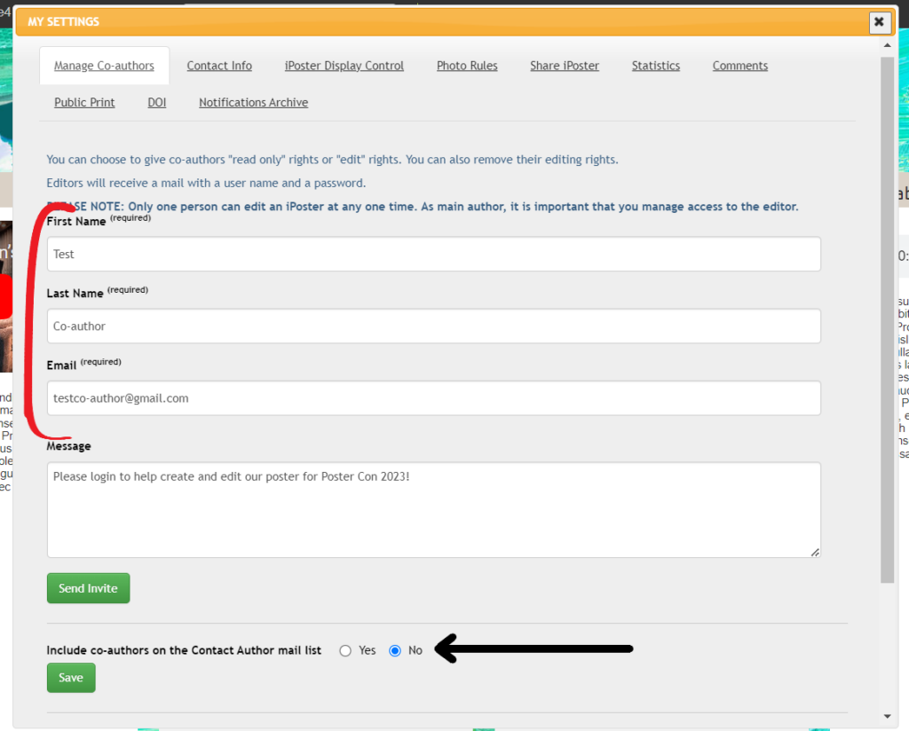 How can I add co-authors to my iPoster? - iPoster Sessions - Production