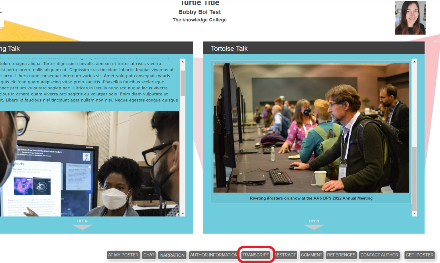 How do I add transcripts for narration or audio snippets? - iPoster ...
