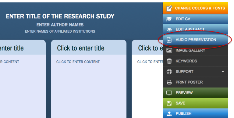 iPoster Audio Presentations - iPoster Sessions - Production